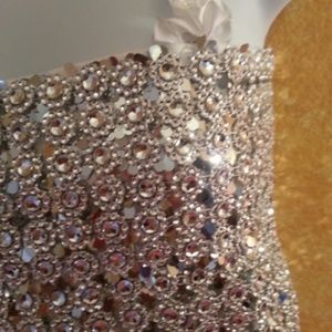 Sebrina Love Luxe Boutique | Tops | Silver Sequin Illusion Diamond Look ...